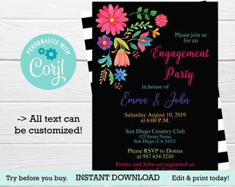 Posada Invitation Mexican Inspired Party Invite EDITABLE | Etsy