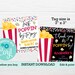 Popcorn Favor Tag, Printable Gift Tag, EDITABLE Template, Poppin by ...
