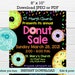 Donut Sale EDITABLE Flyer Template, Fundraiser Ideas, PTA PTO Event ...