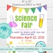 Science Fair Editable Flyer, PRINTABLE Template for School Event ...