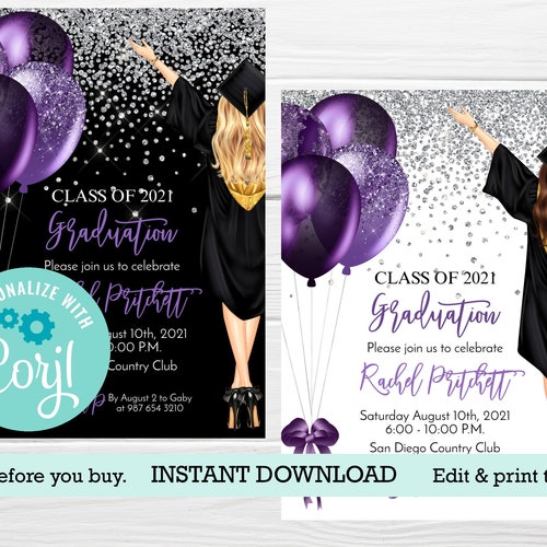 Personalized Graduation Invitation Class of 2022 Graduation - Etsy