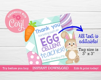 Teacher Easter Thank You - Etsy