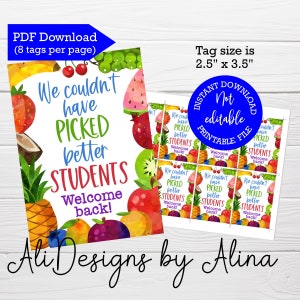 We Couldn't Have Picked Better Students, PRINTABLE Tags, INSTANT ...
