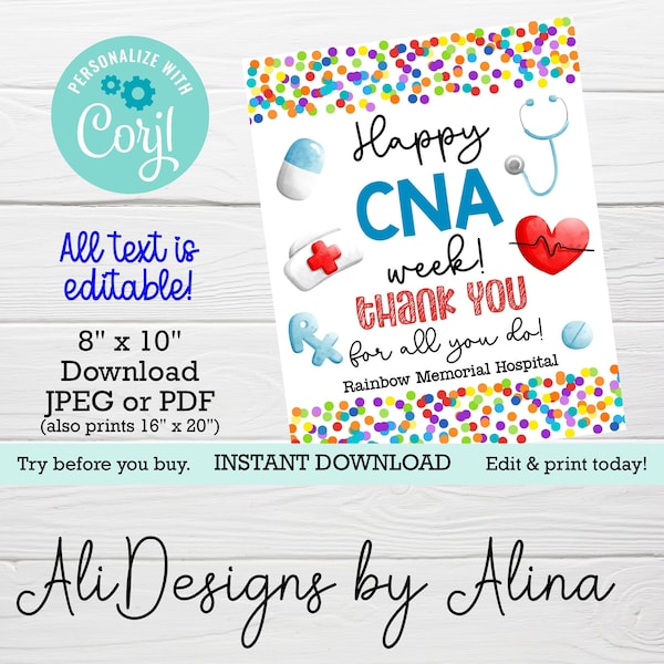 Cna Thank You Cards - Etsy
