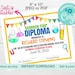Science Fair Diploma, Editable Template, Certificate of Achievement ...