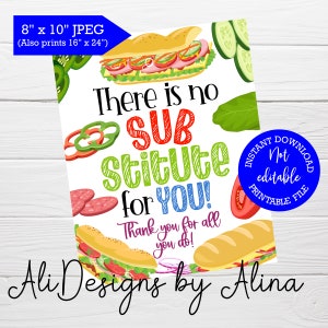 Appreciation Signs PRINTABLE Bundle, Teacher Appreciation Employee ...