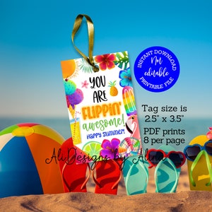 You Are Flippin Awesome Printable Tags for Last Day of School, Summer ...