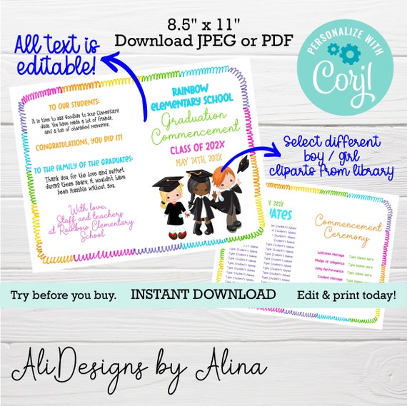 Elementary Graduation Program Template