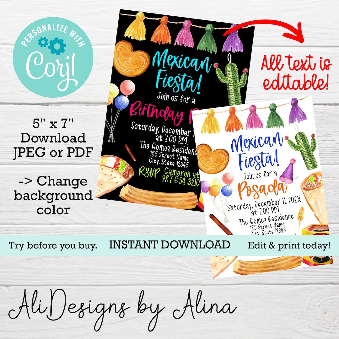 Invitación posada invitación fiesta mexicana plantilla - Etsy España