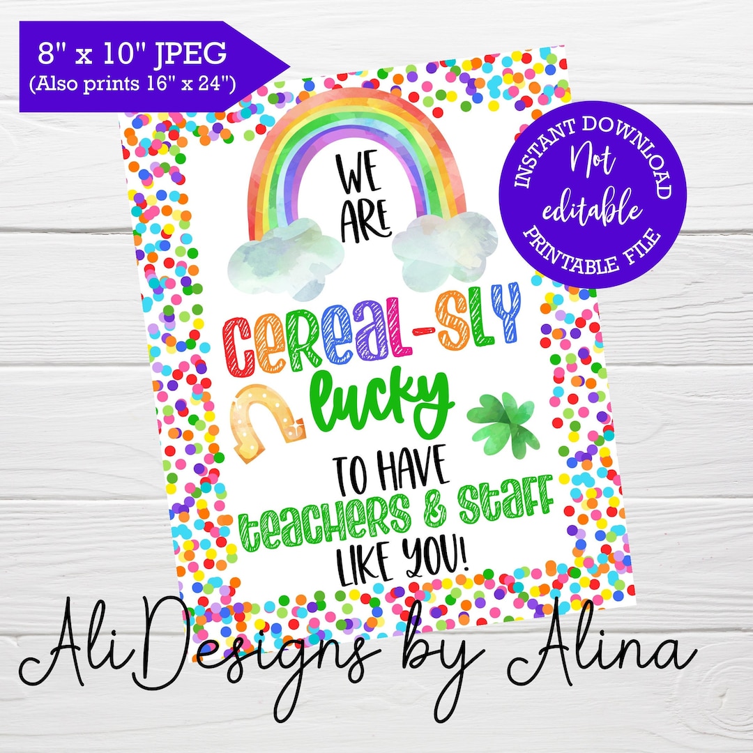 We Are Cerealsy Lucky to Have Teachers and Staff Like You, INSTANT ...