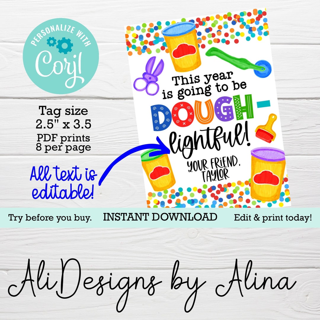 Playdough Back to School Tag First Day of School, Doughlightful Year ...