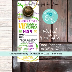 Mardi Gras Theme Room Service Form, Teacher Staff Appreciation Week ...