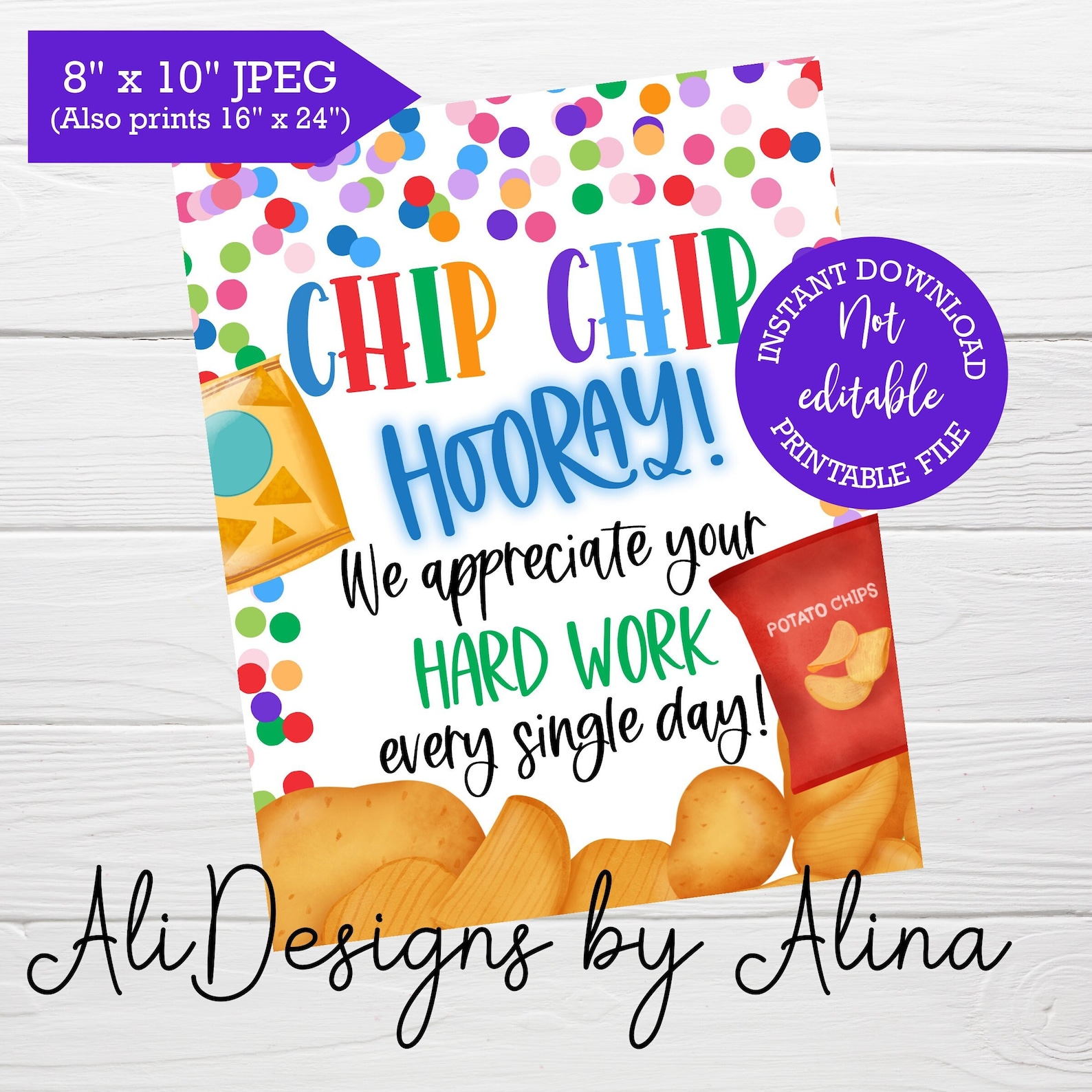 Chip Chip Hooray, INSTANT Download, Snack Table, PTA PTO Event, Teacher ...