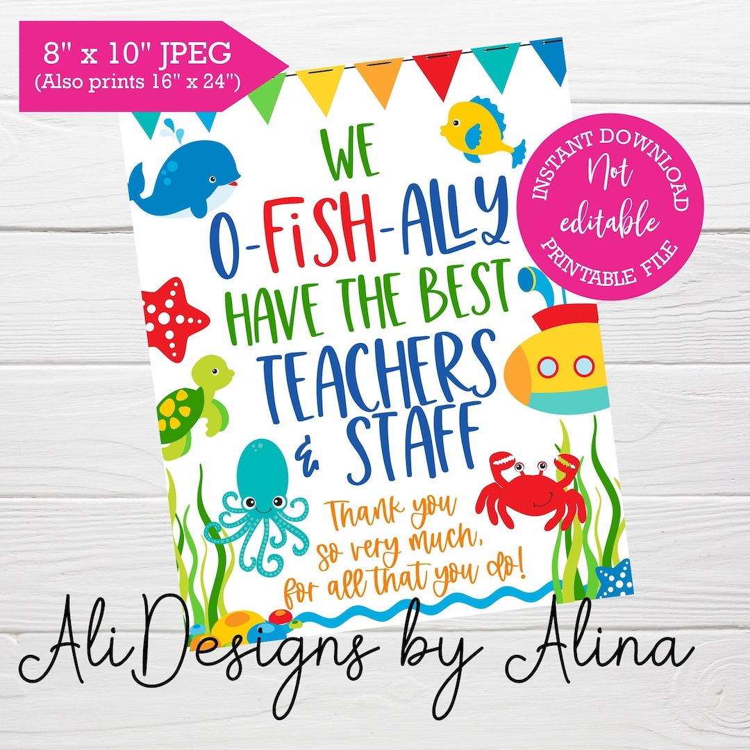Ofishally the Best Teachers and Staff, Appreciation Week Sign, INSTANT ...