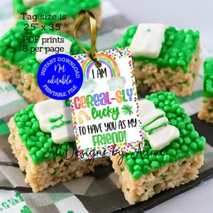 Cerealsly Lucky to Have You as a Friend PRINTABLE Tags, Instant ...
