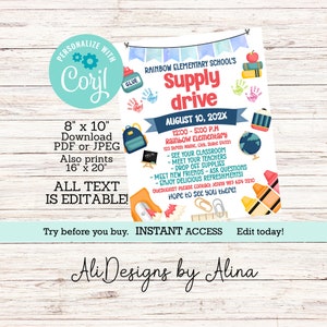 Back to School Open House Flyer ,PTA PTO Event, Meet the Teacher, Open ...