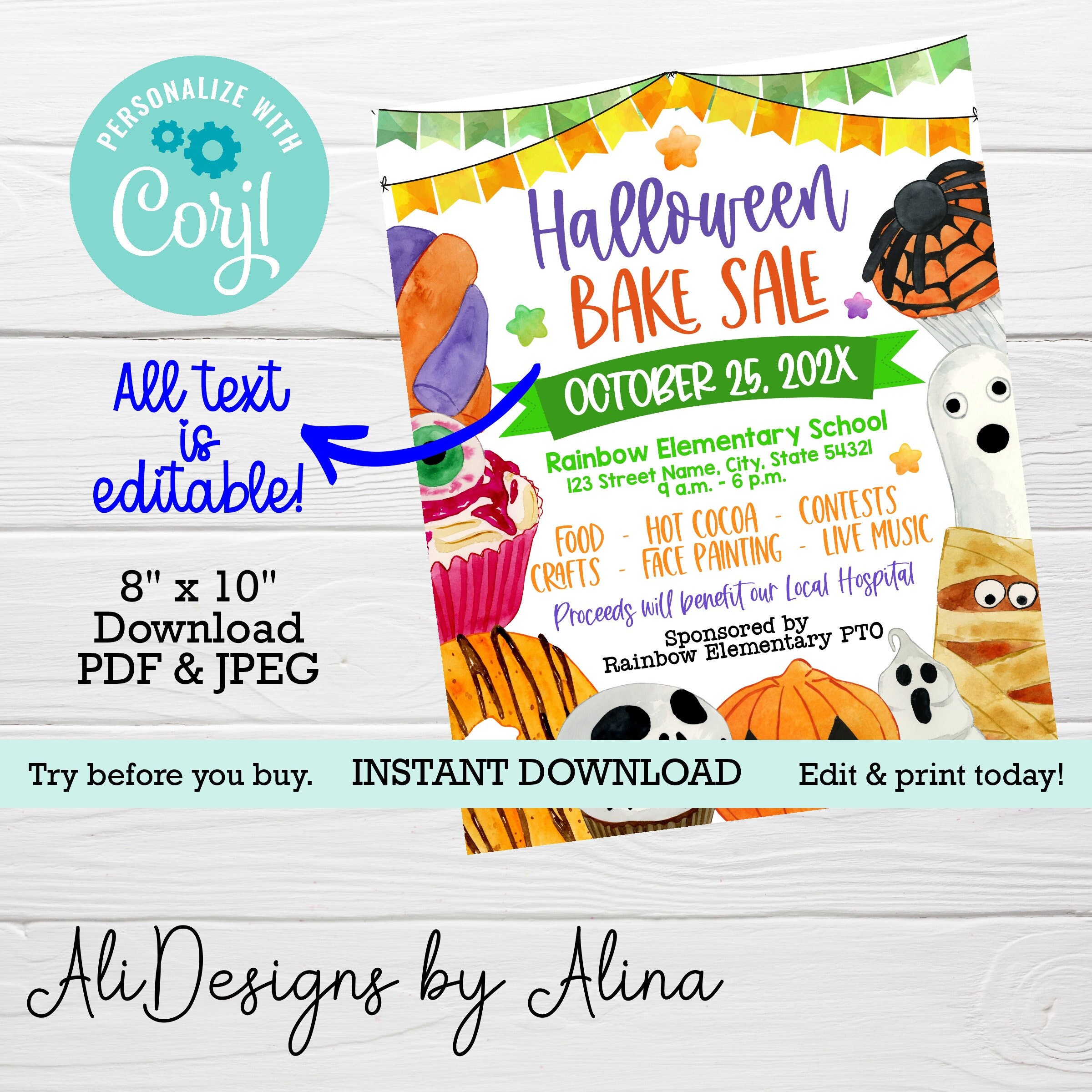 Halloween Bake Sale Flyer