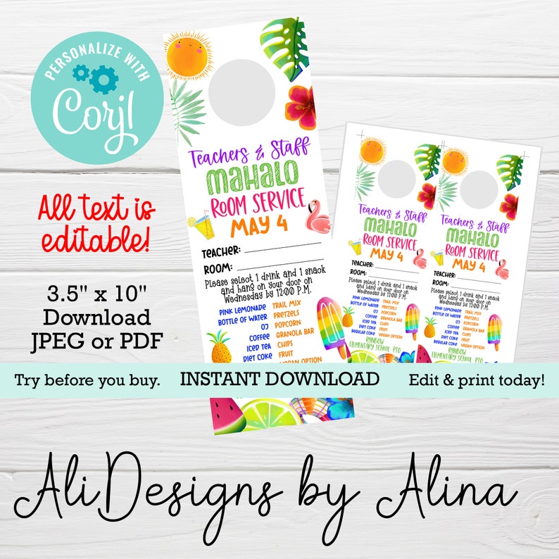 Sunsational Teacher Appreciation Week Bundle, Events Calendar, Room ...