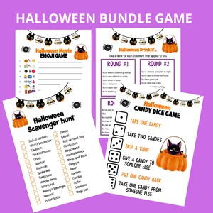 Halloween Game Bundle, Printable Halloween Party Games, Games for Kids ...