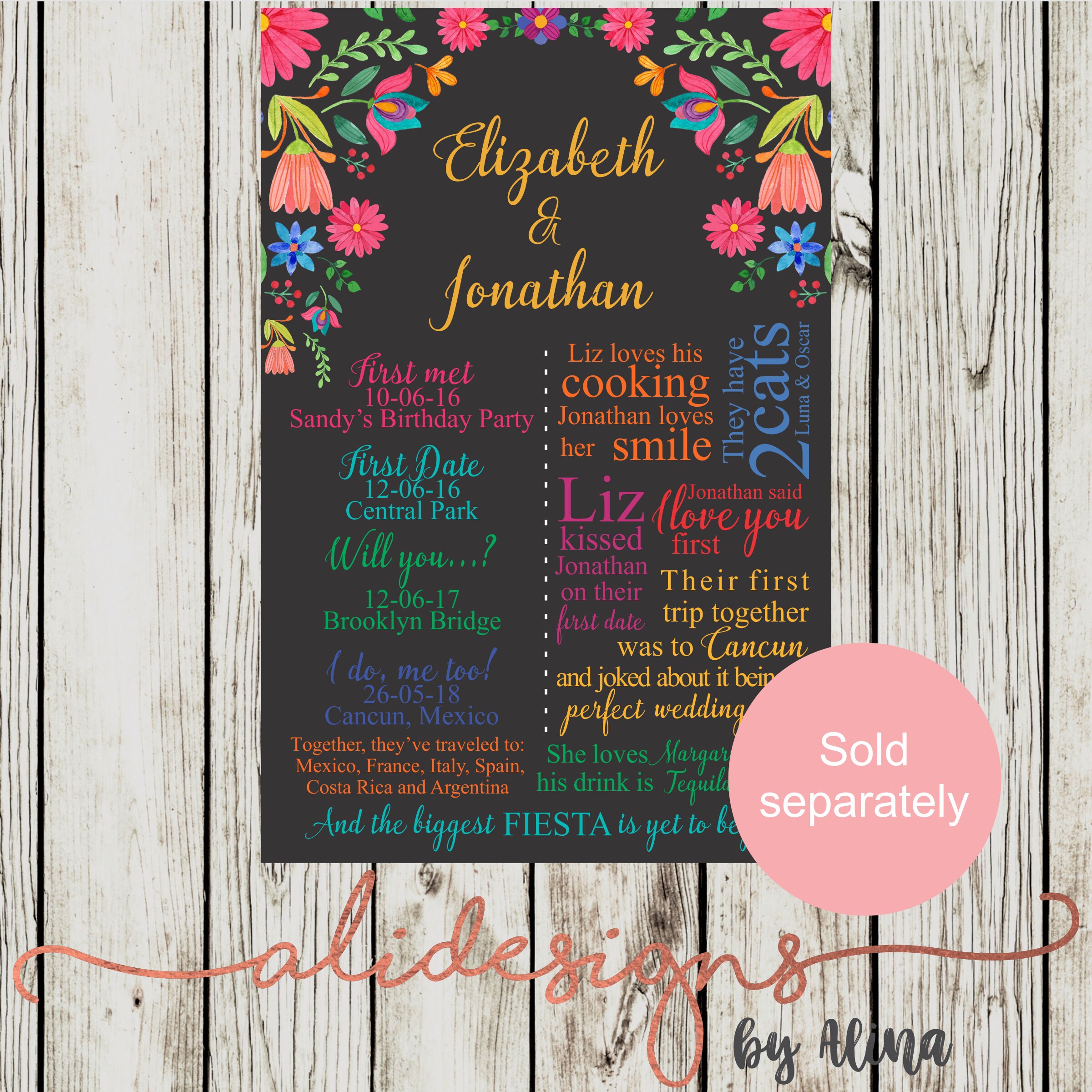 Printable Taco Bar Signmexican Inspired DIGITAL DOWNLOAD | Etsy