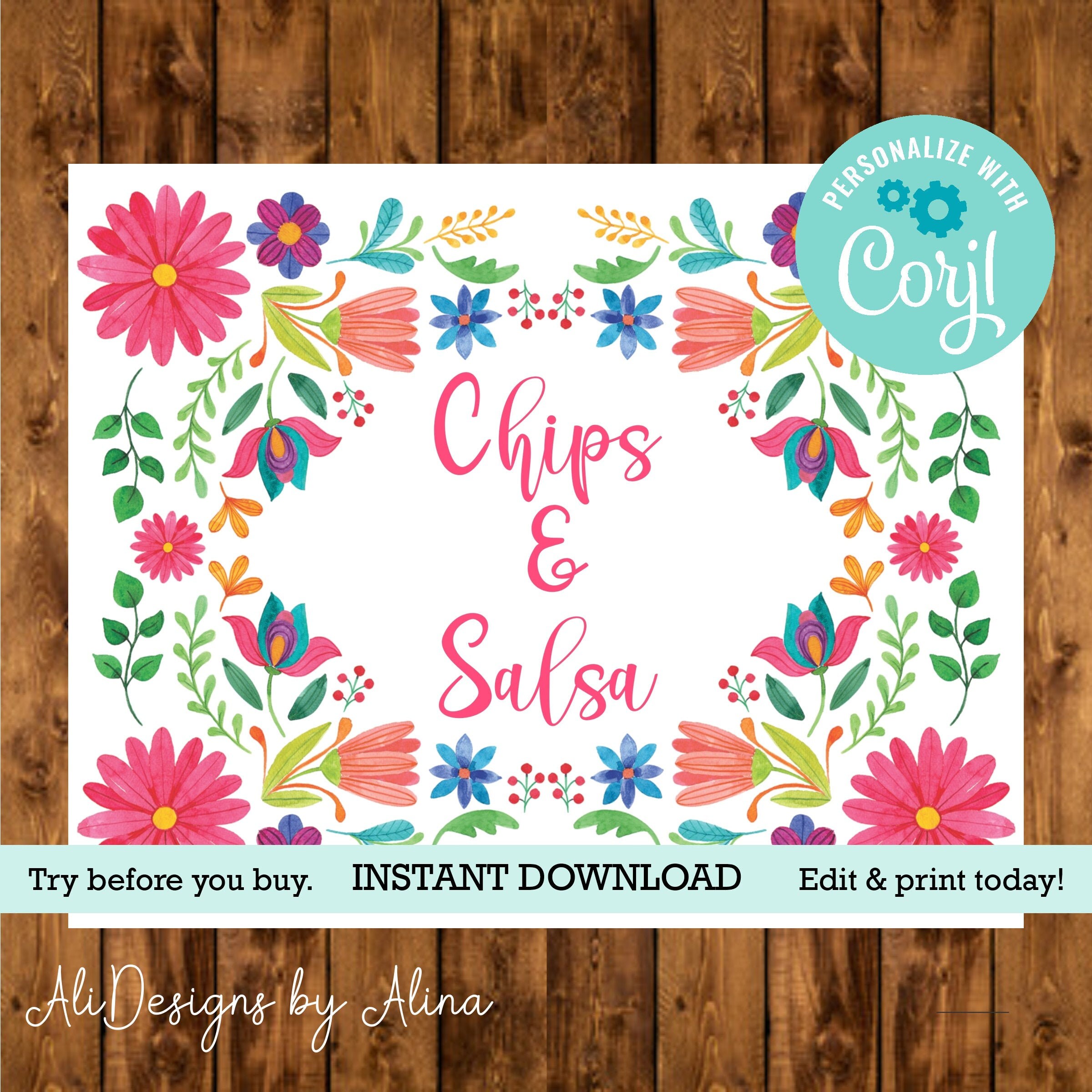 Mexican Inspired Party EDITABLE Signs PRINTABLE Sign - Etsy