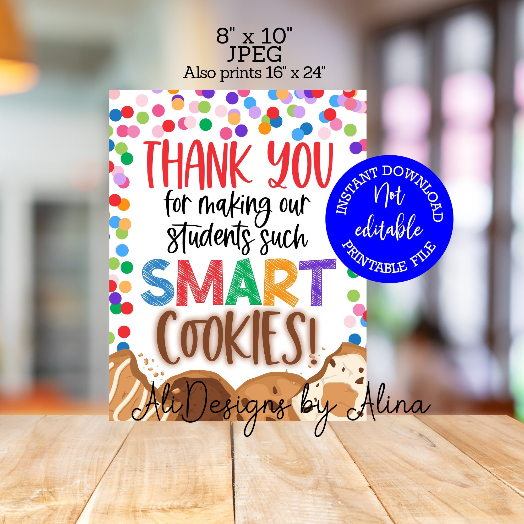Thank You for Making Our Students Smart Cookies, Snack Table PRINTABLE ...