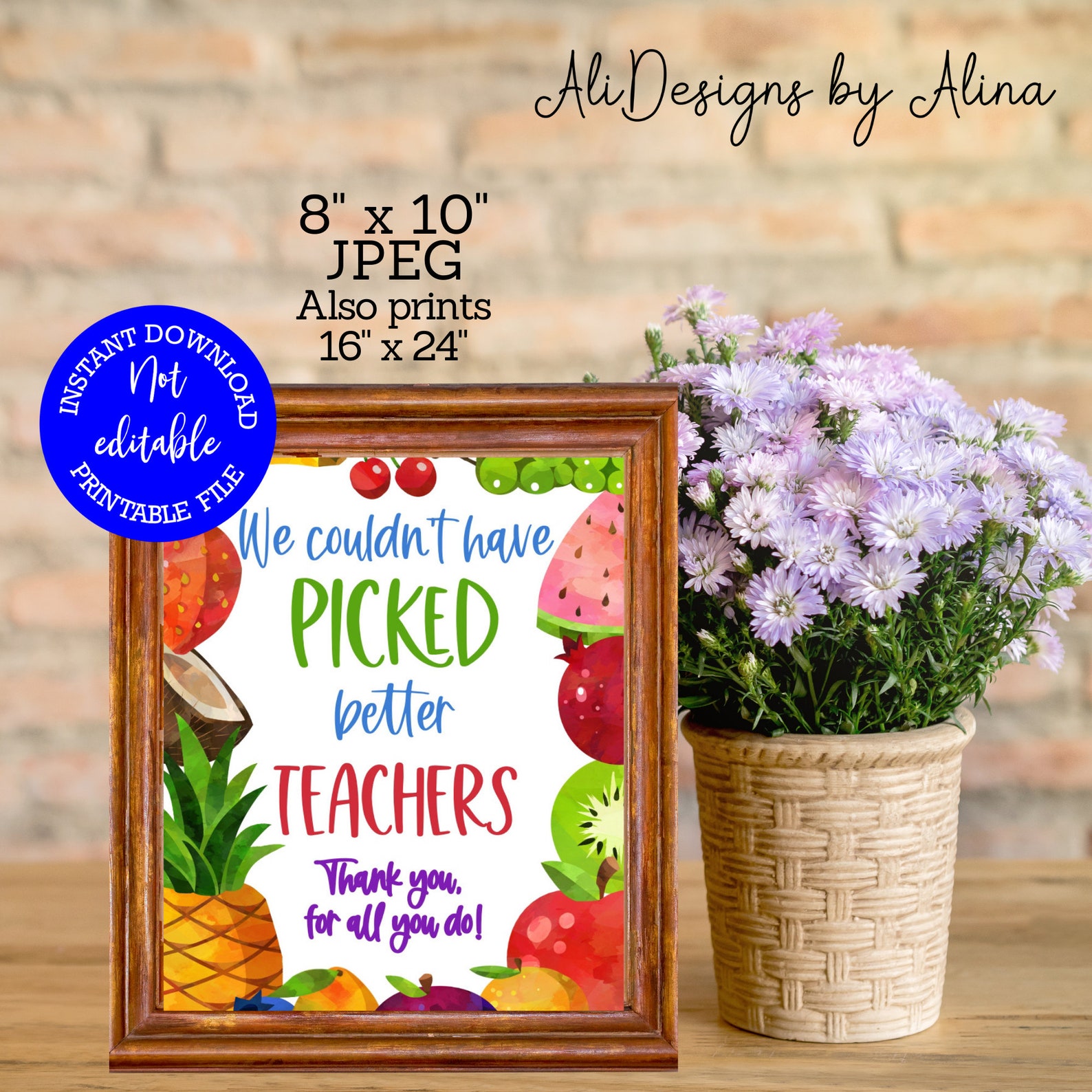 We Couldn't Have Picked Better Teachers, PRINTABLE Sign, Sunshine Cart ...