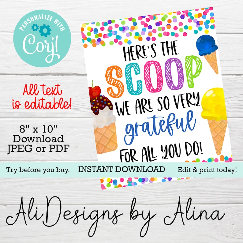 Here's the Scoop Ice Cream Appreciation Week Bundle, Cool Teachers ...