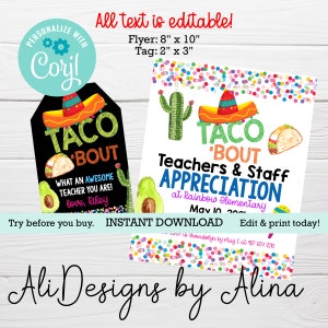 Teacher & Staff Appreciation Week, EDITABLE Bundle, Itinerary of Events ...