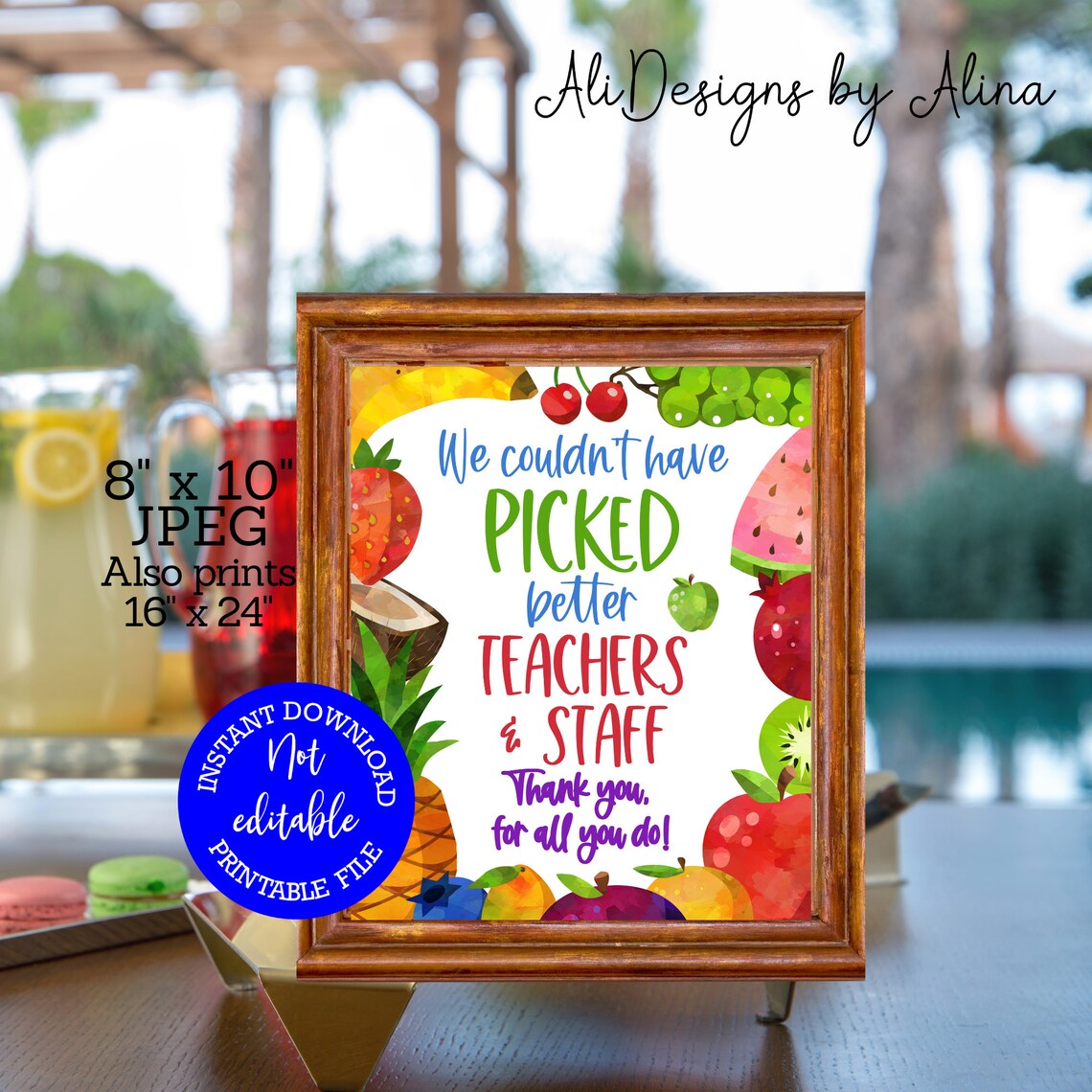 We Couldn't Have Picked Better Teachers and Staff PRINTABLE Sign ...