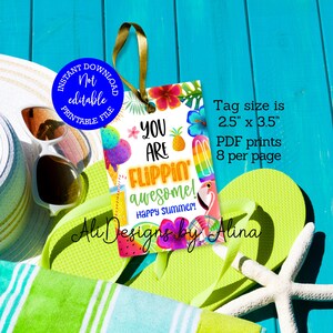 You Are Flippin Awesome Printable Tags for Last Day of School, Summer ...