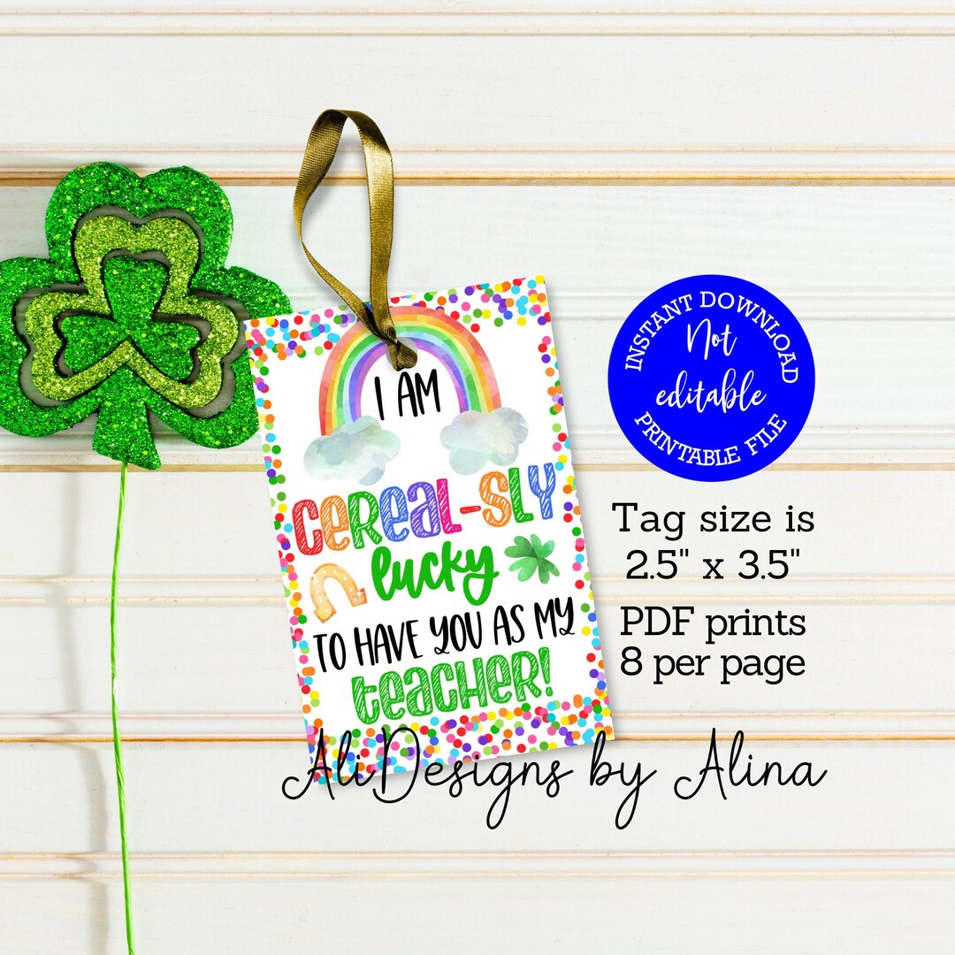 Cerealsly Lucky to Have You as My Teacher St Patricks Day PRINTABLE ...