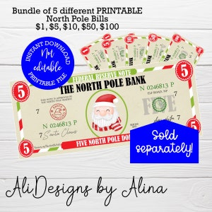 PRINTABLE Elf Money Dollar Bills Boy Elf Money Girl Elf | Etsy