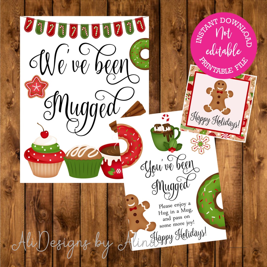 You've Been Mugged Printable Game, Neighbor Basket, We've Been Elfed ...