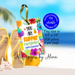You Are Flippin Awesome Printable Tags for Last Day of School, Summer ...
