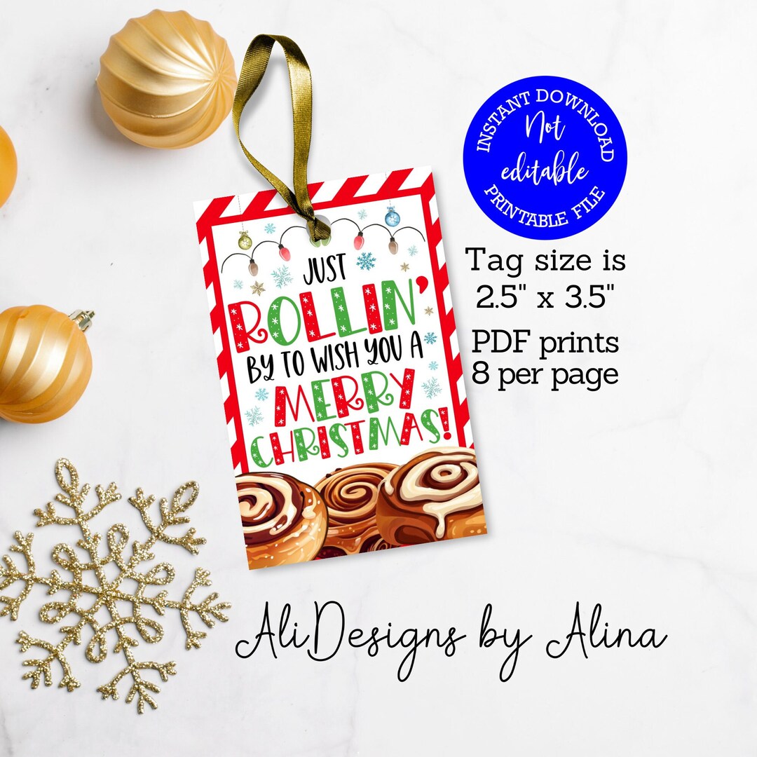 Rollin by to Wish You a Merry Christmas PRINTABLE Tags for Cinnamon ...