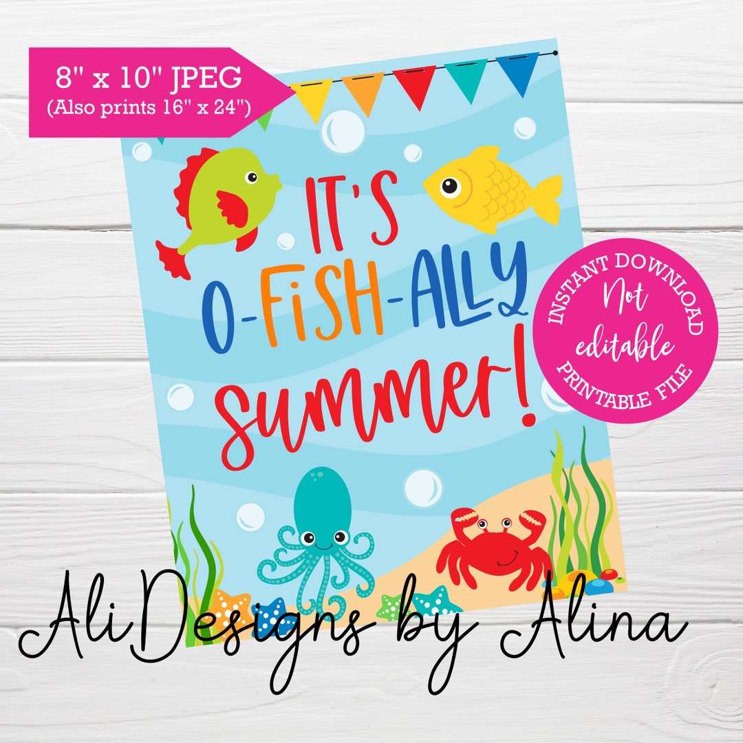 It's Ofishally Summer, Printable Sign, INSTANT Download, Summer Break ...