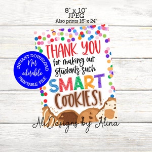 Thank You for Making Our Students Smart Cookies, Snack Table PRINTABLE ...