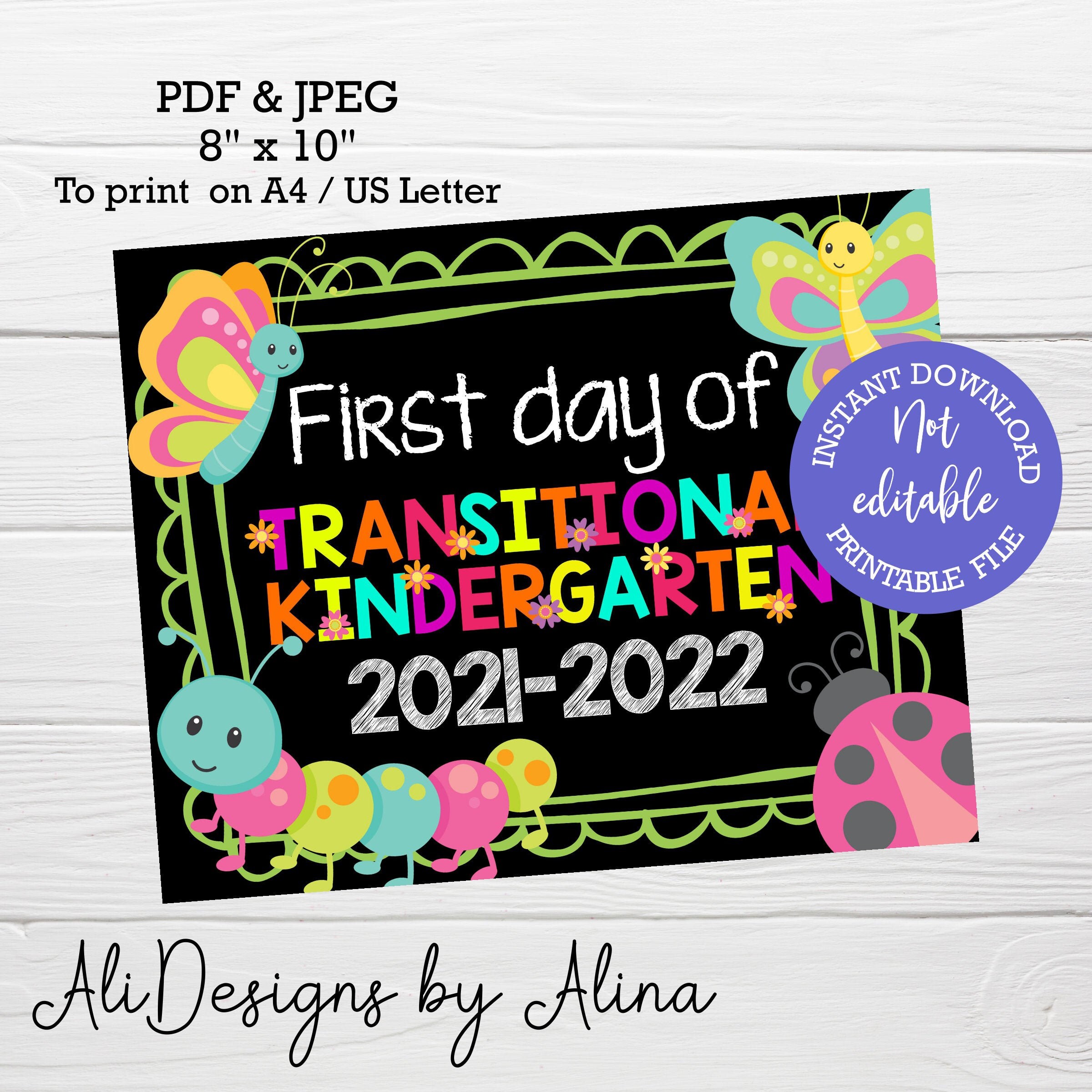 Printable First Day Of TRANSITIONAL KINDERGARTEN Sign Etsy Printable First Day Of TRANSITIONAL KINDERGARTEN Sign Etsy