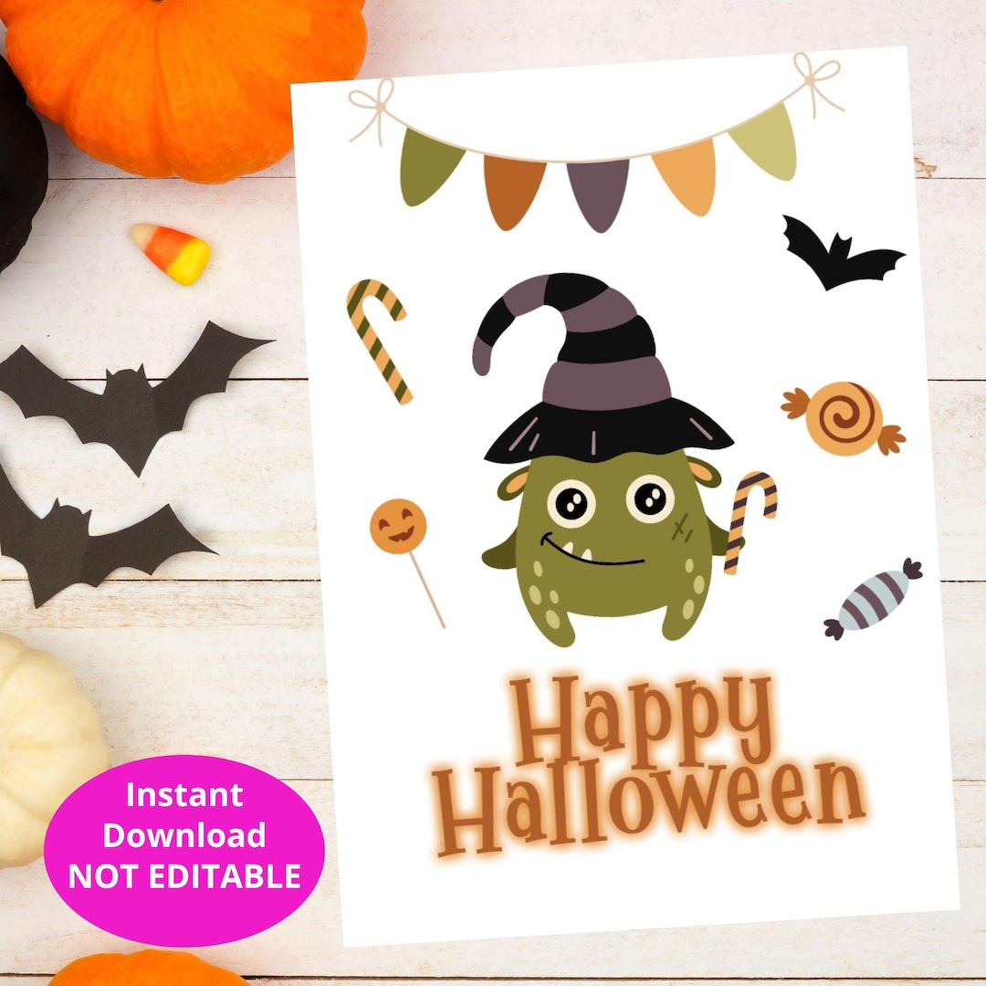 Halloween Favor Tags Halloween Monster Gift Tags Trick or Treat Favor ...