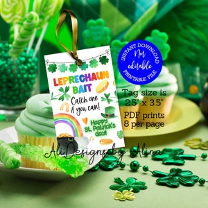 Leprechaun Bait PRINTABLE Tag, St Patricks Day Tag, Gift for Classmate ...