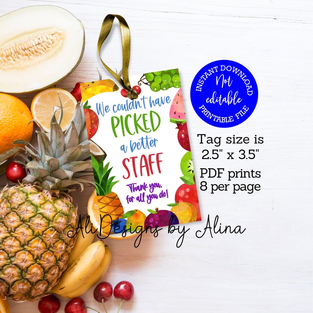 We Couldn't Have Picked a Better Staff PRINTABLE Tags, Team ...