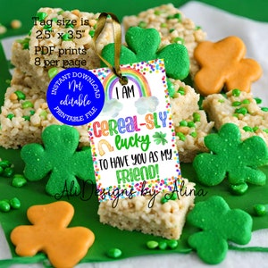Cerealsly Lucky to Have You as a Friend PRINTABLE Tags, Instant ...