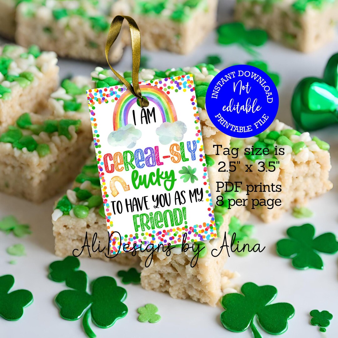 Cerealsly Lucky to Have You as a Friend PRINTABLE Tags, Instant ...