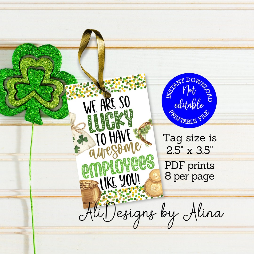 Lucky to Have EMPLOYEES Like You, PRINTABLE Tag, Office Staff Team ...