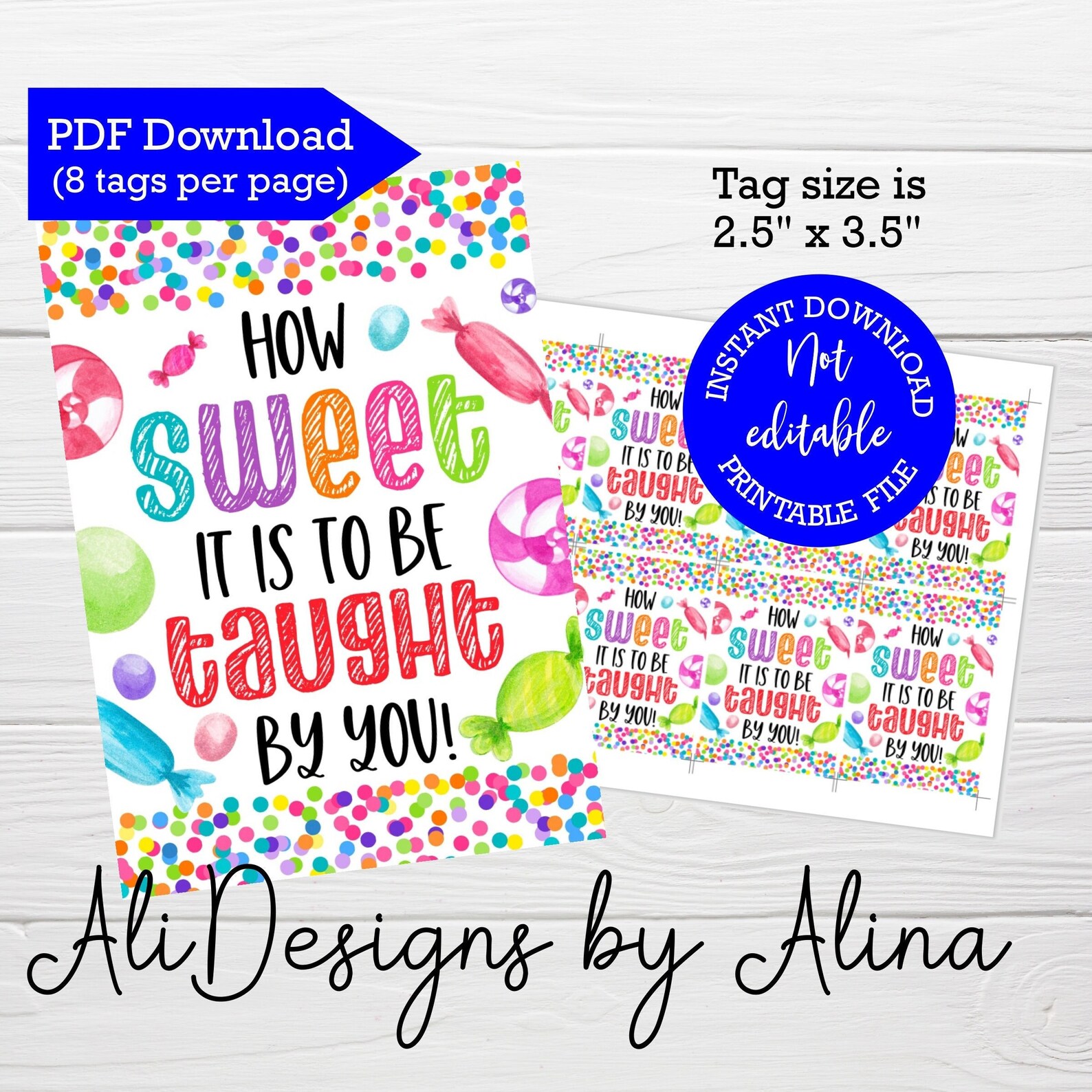 How Sweet It is to Be Taught by You INSTANT Download - Etsy