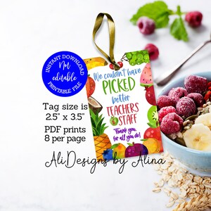 Teacher and Staff Appreciation Tags, PRINTABLE Tags, INSTANT Download ...