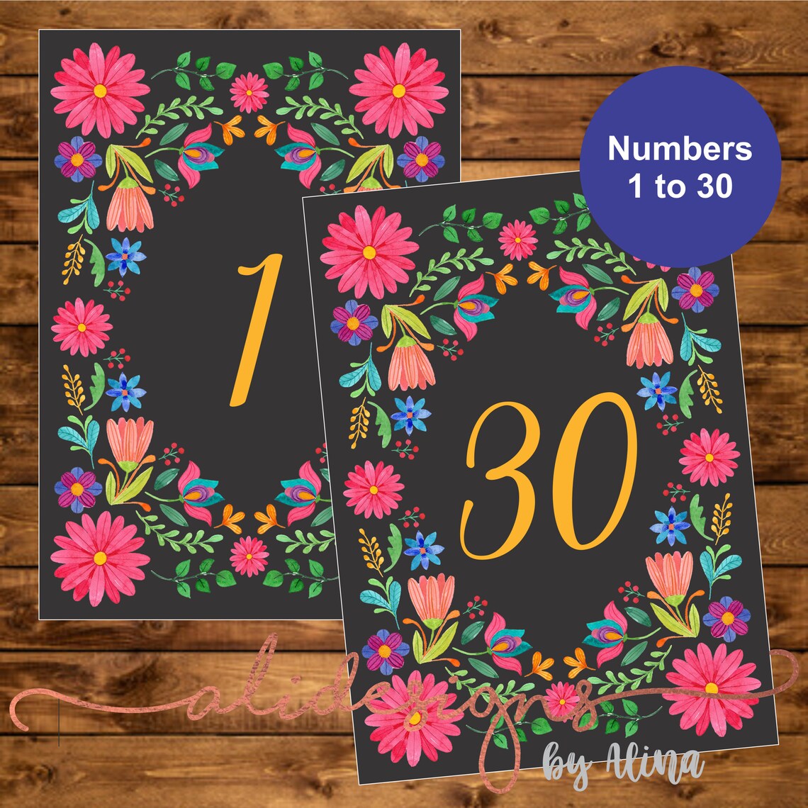 Printable Mexican Inspired Table Numbers - Etsy
