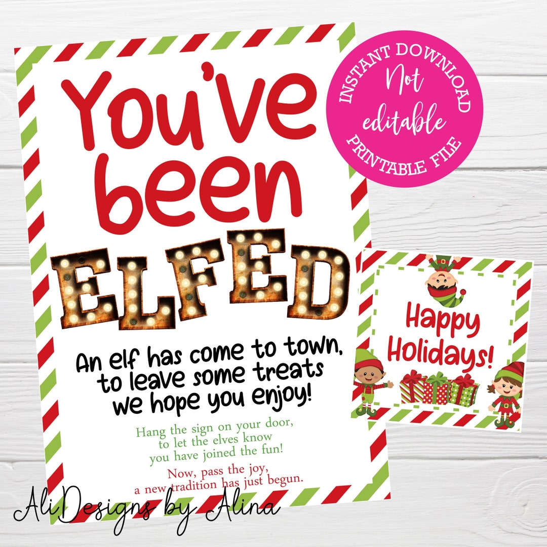 You've Been Elfed Printable Game, We've Been Elfed, Christmas Game ...
