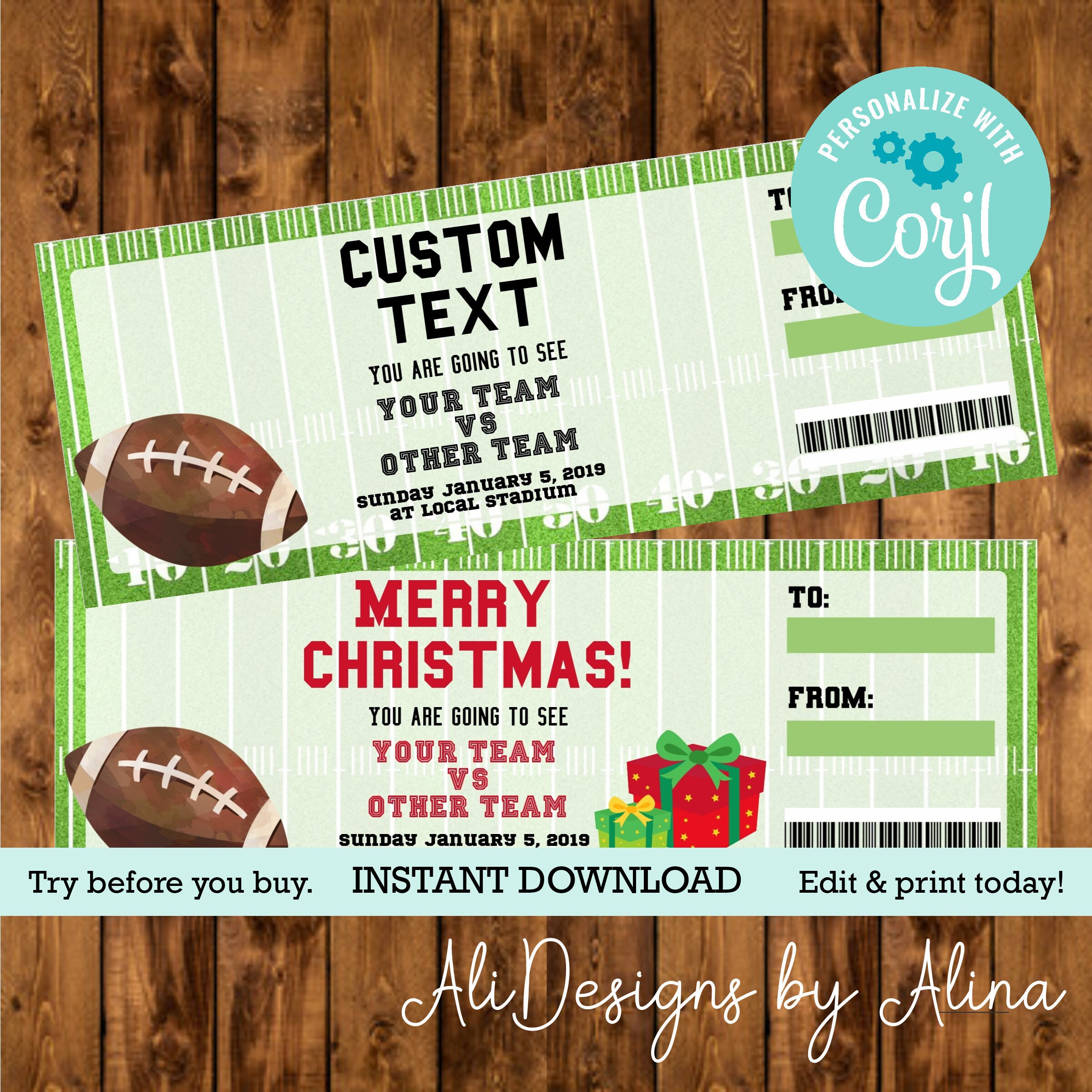 Printable Football Tickets